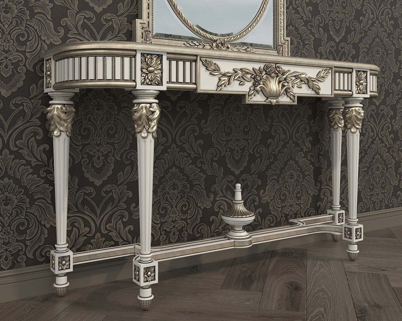 Classic European Style Console Table 15 3D Model - TurboSquid 2433745