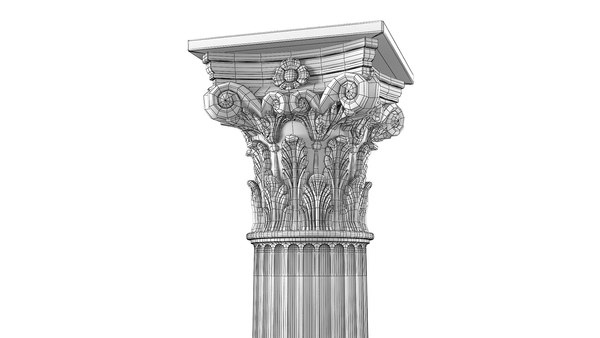Corinthian greek ancient column model - TurboSquid 1485406
