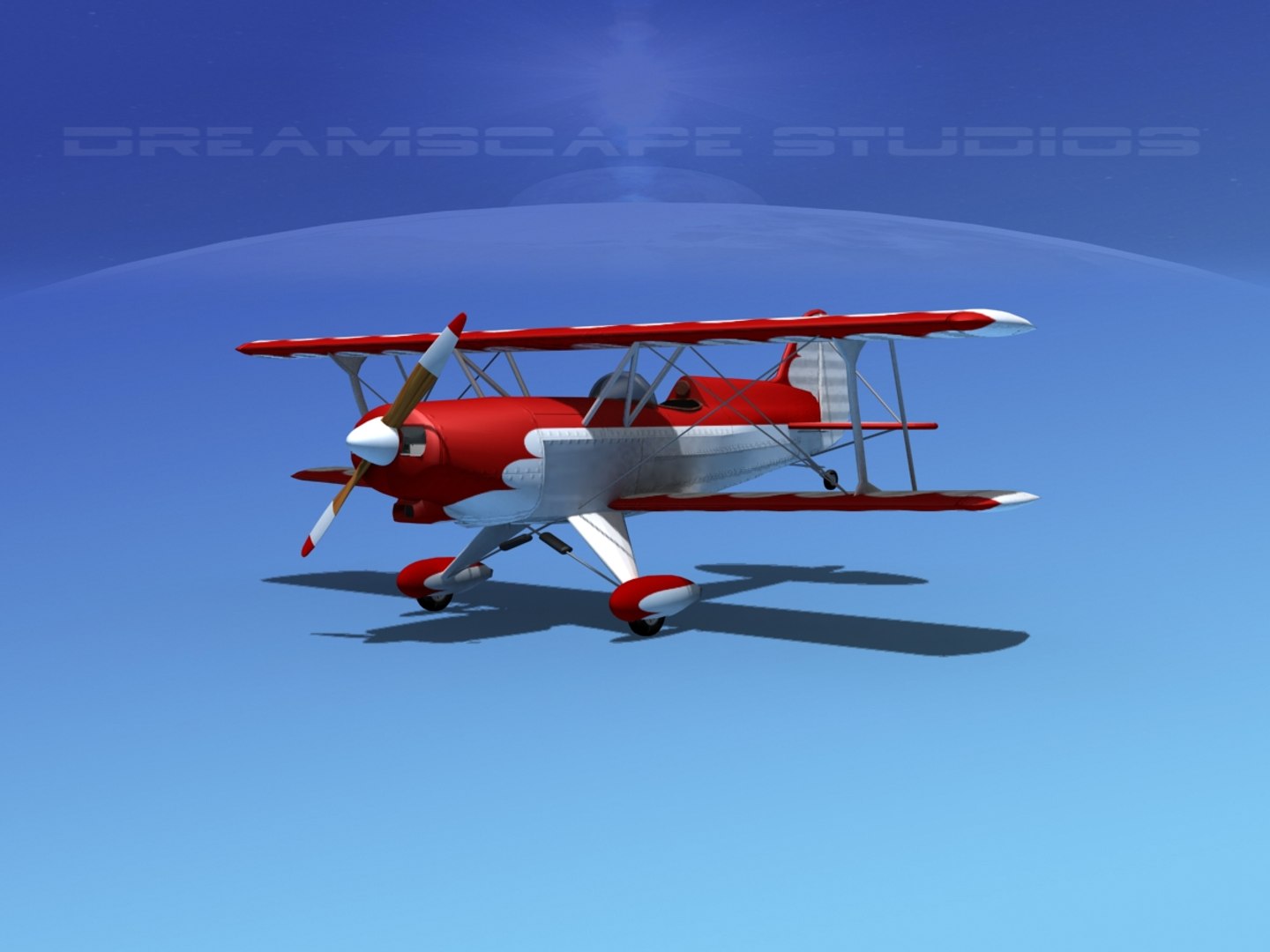 Acro Sport Plane Biplane 3ds
