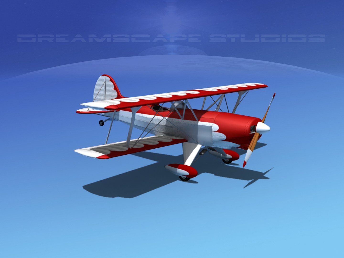 Acro Sport Plane Biplane 3ds
