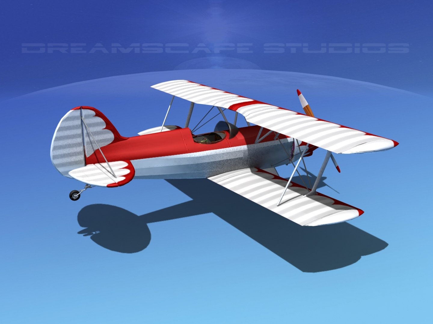 Acro Sport Plane Biplane 3ds