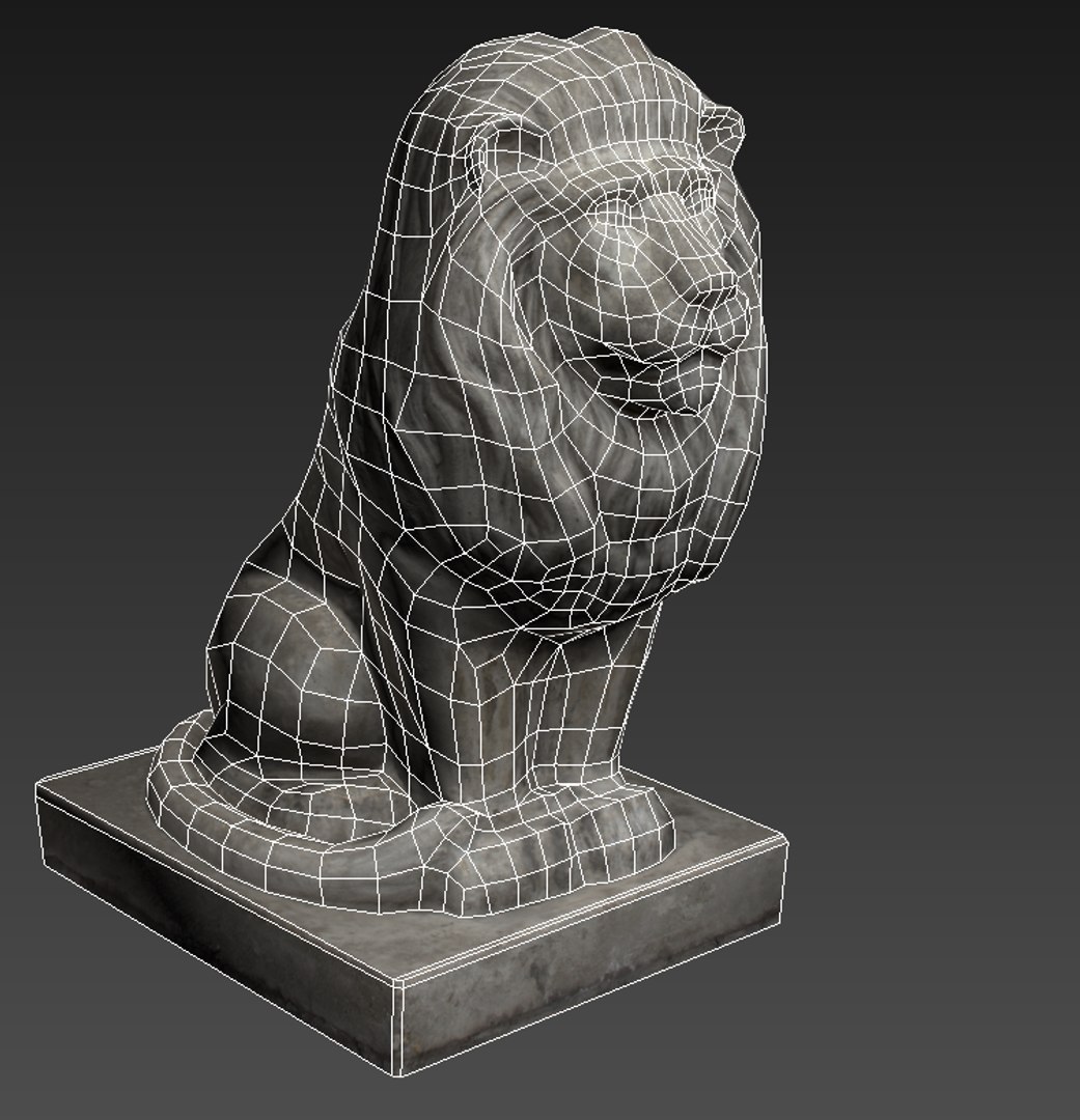 3d Model Of Scanned Lion Statue