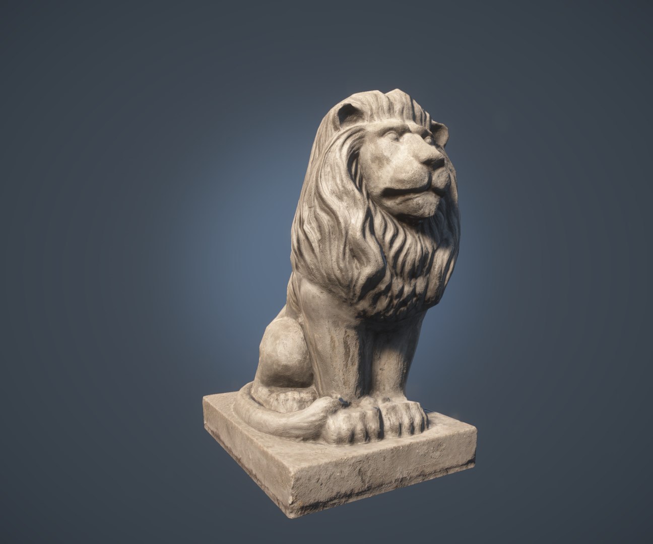 3d Model Of Scanned Lion Statue