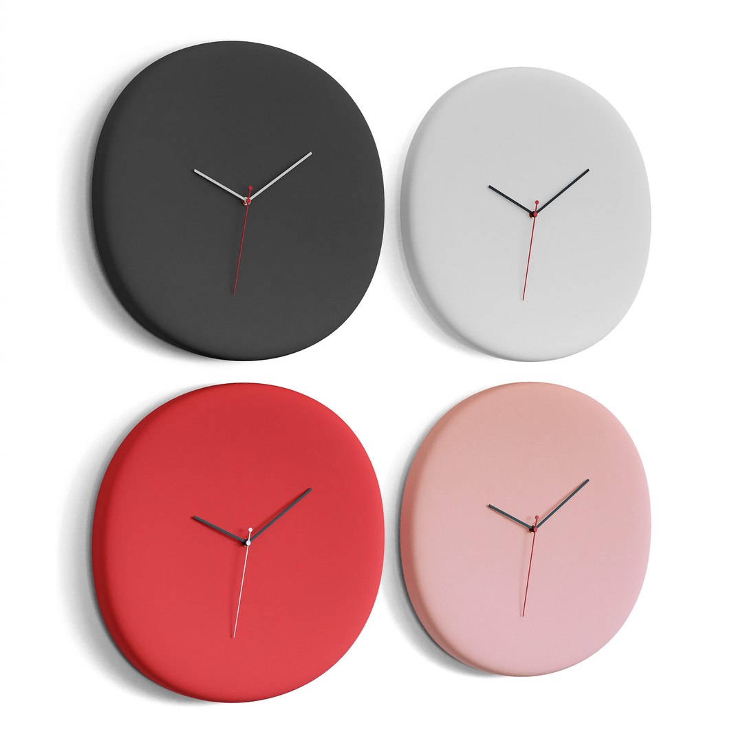 Wall Clock Set 82 3D - TurboSquid 1835356