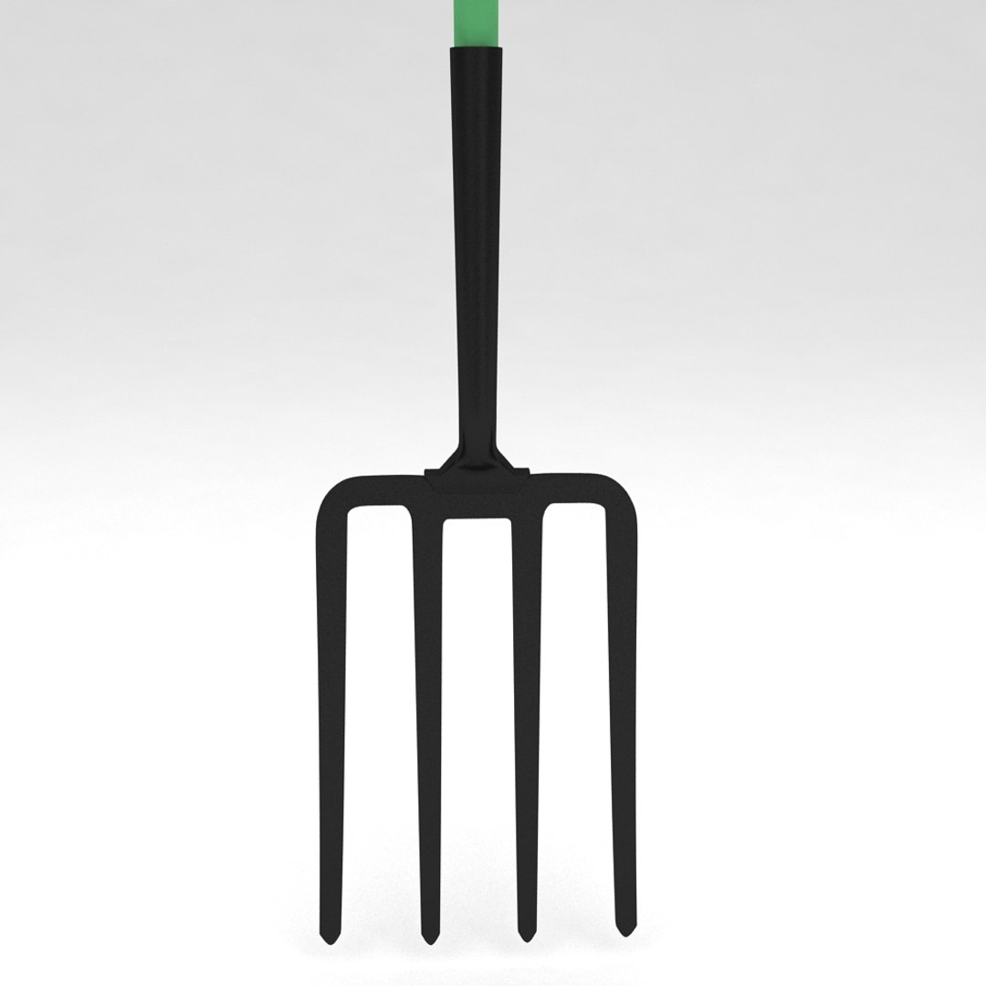 3d garden spading flat fork