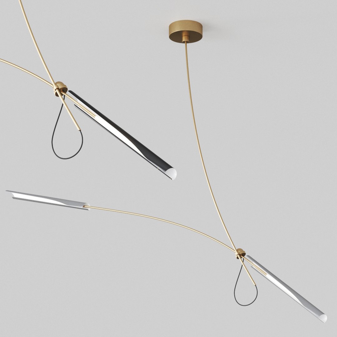 3D Otto Double No 445 By David Weeks Studio Pendant Light Model ...