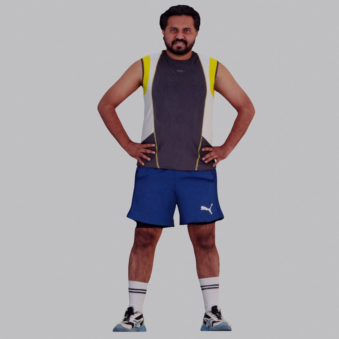 3D Kabaddi Player Smiling Model - TurboSquid 2028470