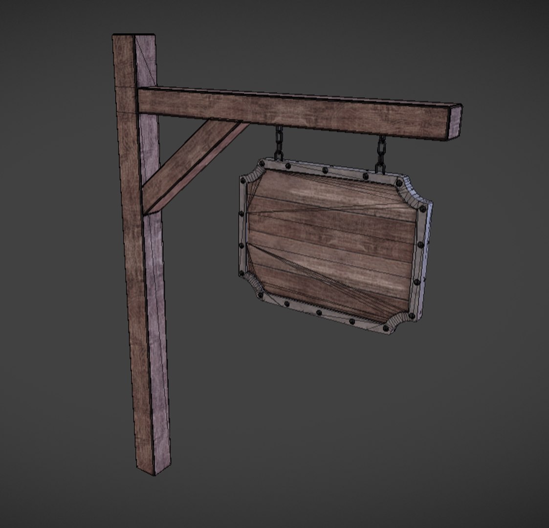 Medieval Signboard Model - TurboSquid 1173470