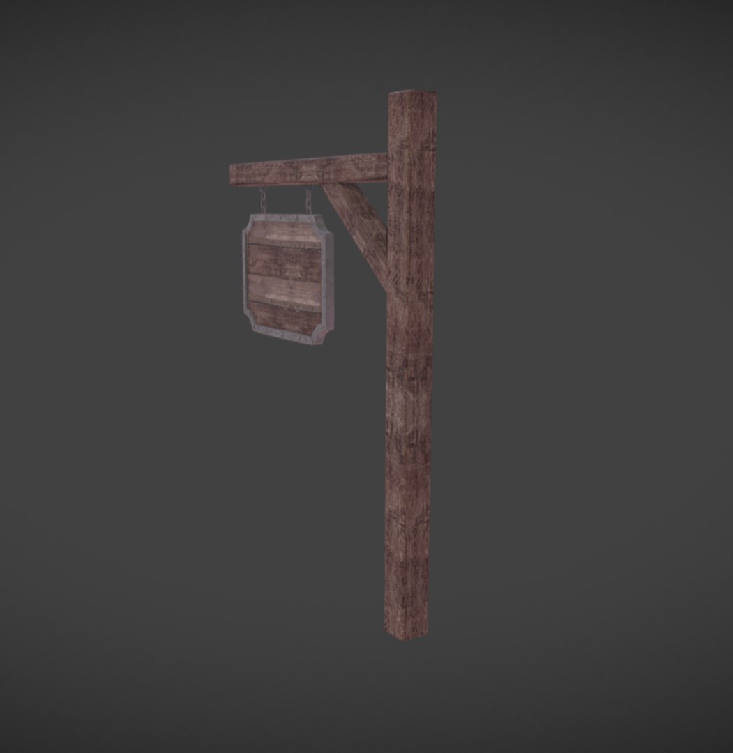 Medieval Signboard Model - TurboSquid 1173470