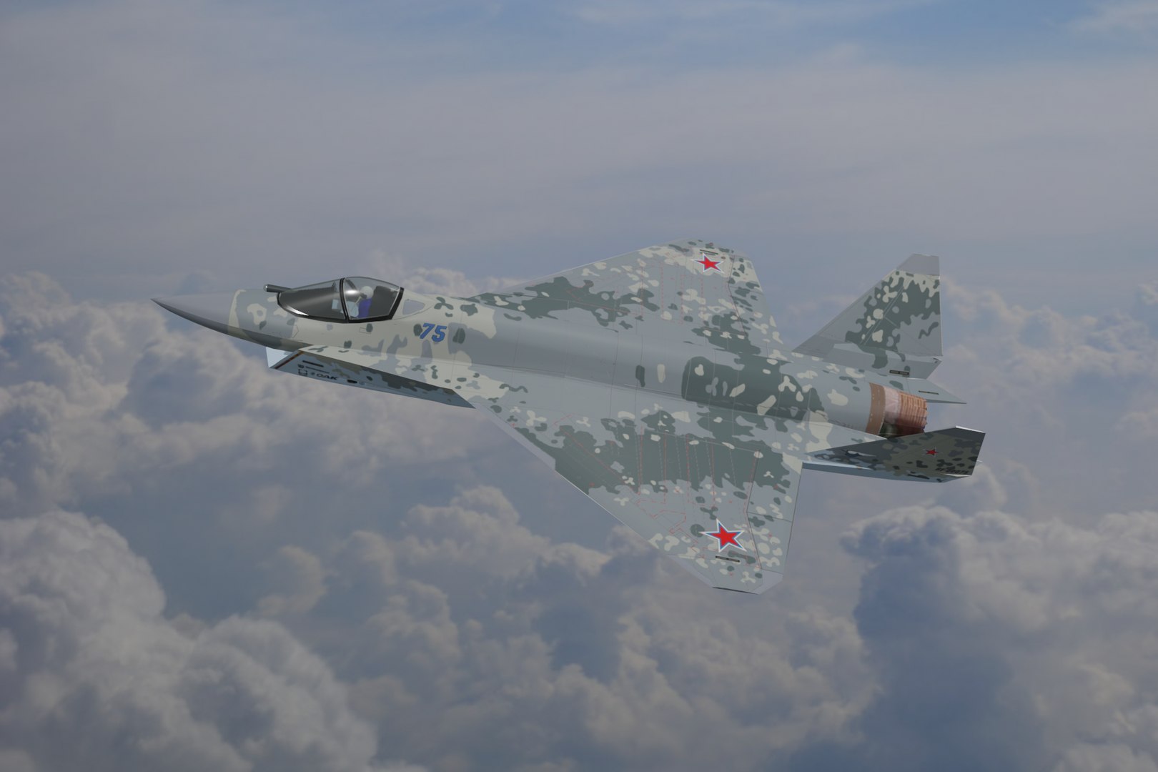 Sukhoi T-75 LTS Checkmate 3D Model - TurboSquid 1791719