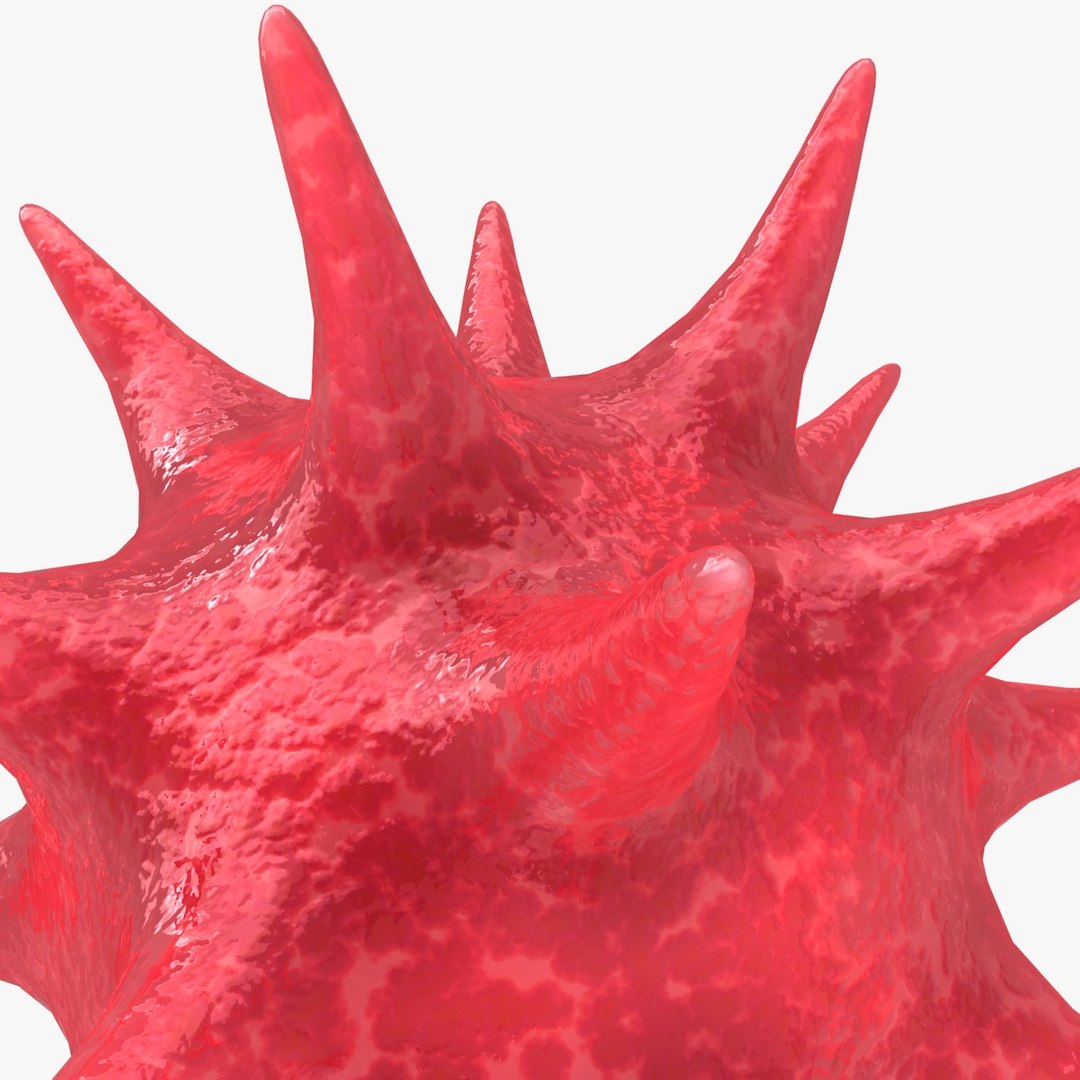 virus 02 red 3d model