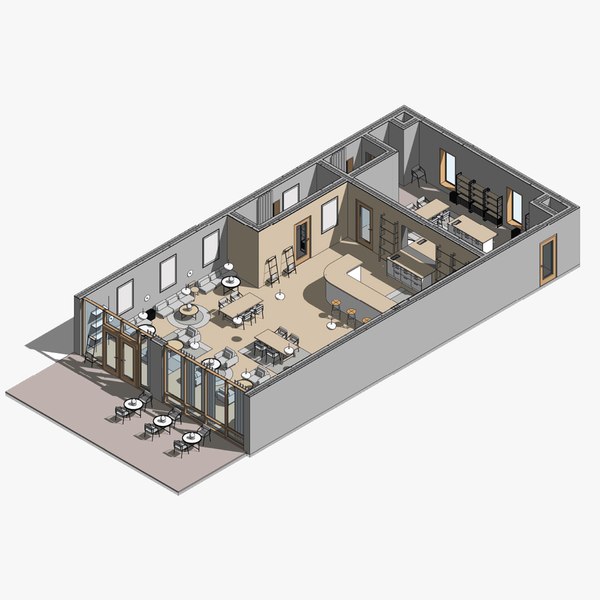 modelo 3d Restaurante - Modelo Revit - TurboSquid 2018330