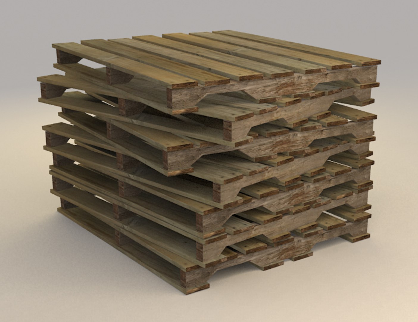 3d Model Pallets Shipping Wood