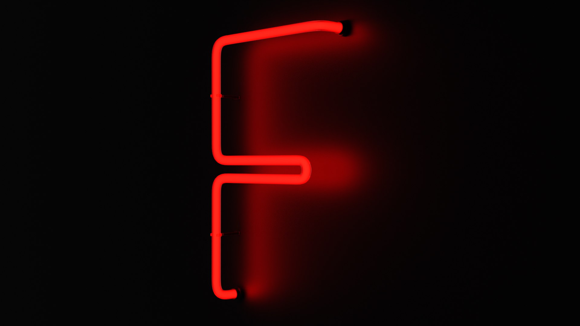 3D Neon Red Alphabet F - TurboSquid 2139807
