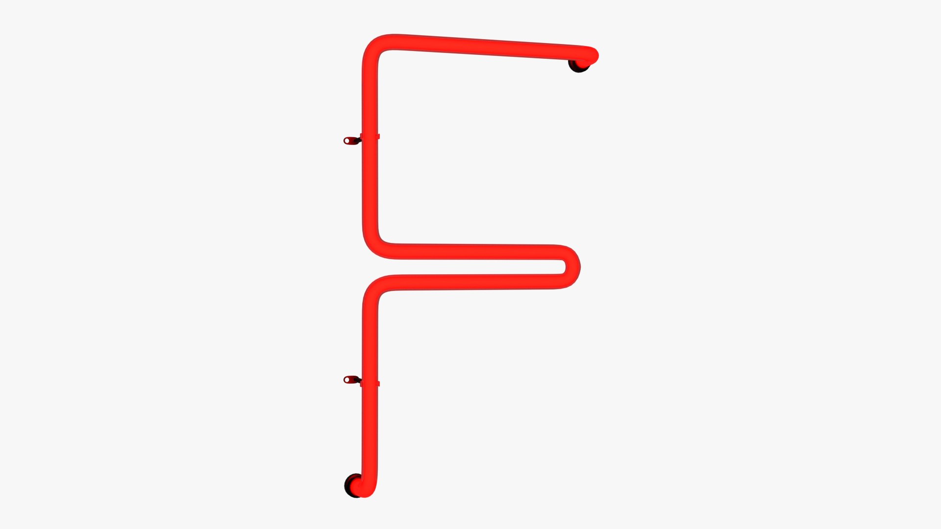 3D Neon Red Alphabet F - TurboSquid 2139807