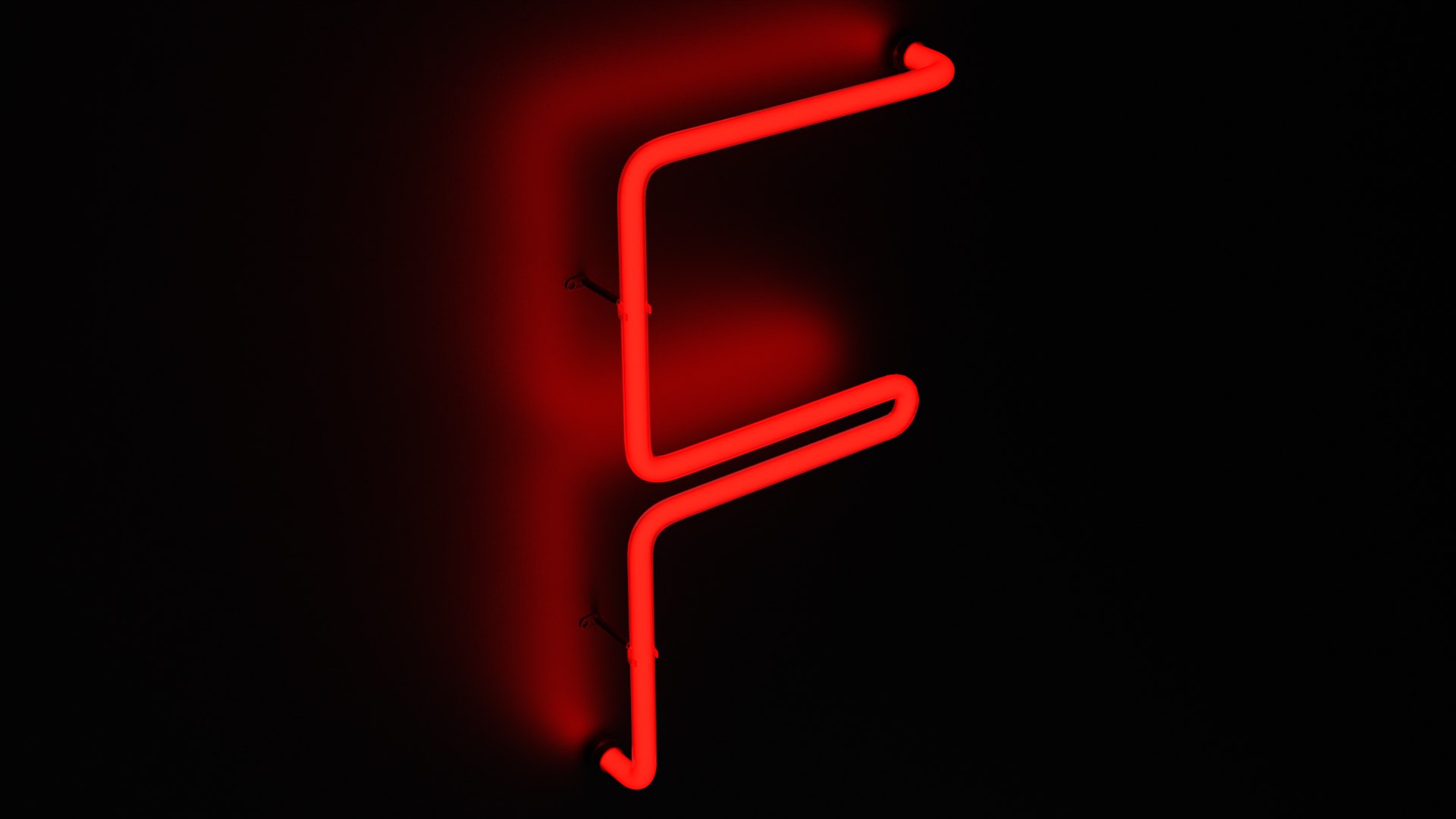 3D Neon Red Alphabet F - TurboSquid 2139807