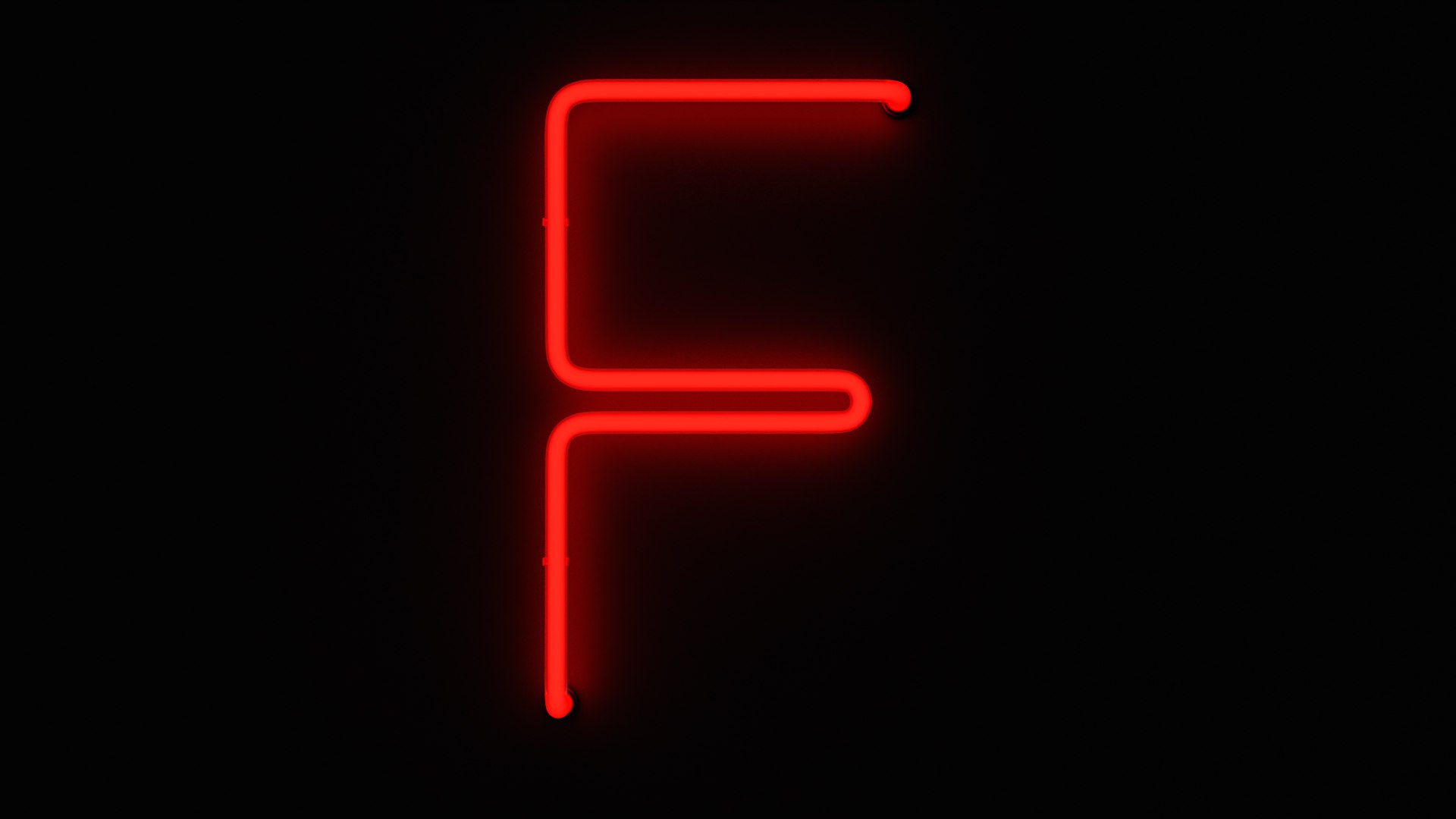 3D Neon Red Alphabet F - TurboSquid 2139807