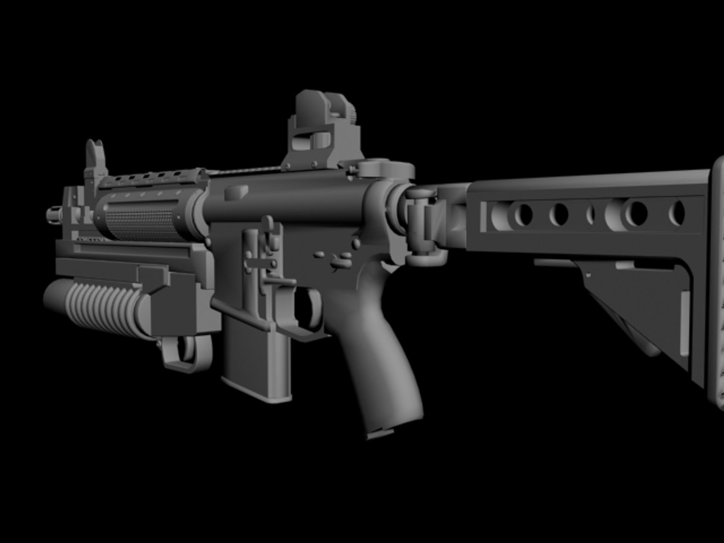 Rifle Lr300 3d Obj