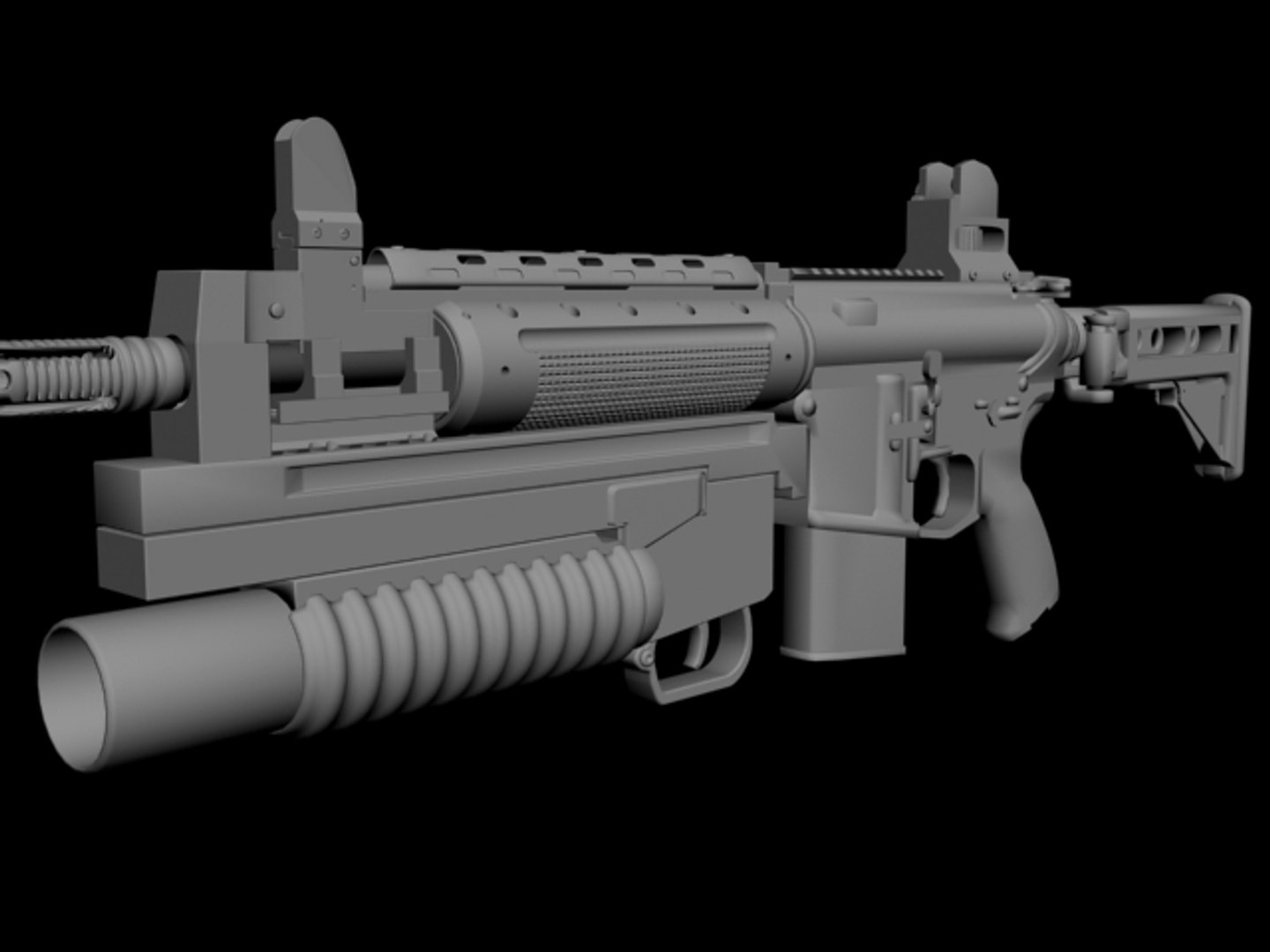 Rifle Lr300 3d Obj