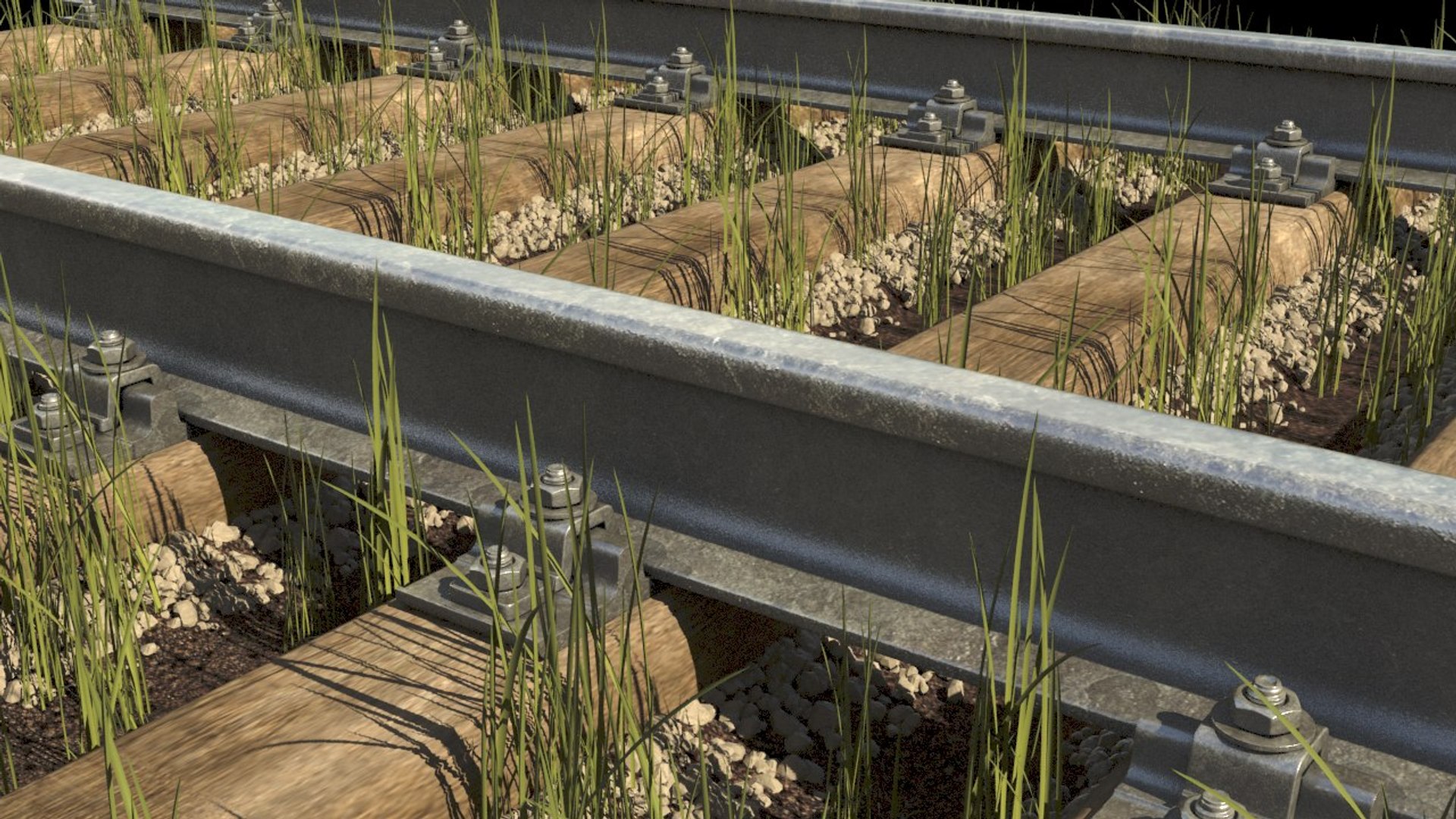 Railroad Rails 3d Model