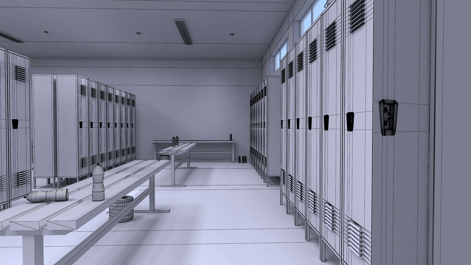 Locker Room 3 - Green 3D - TurboSquid 1913757