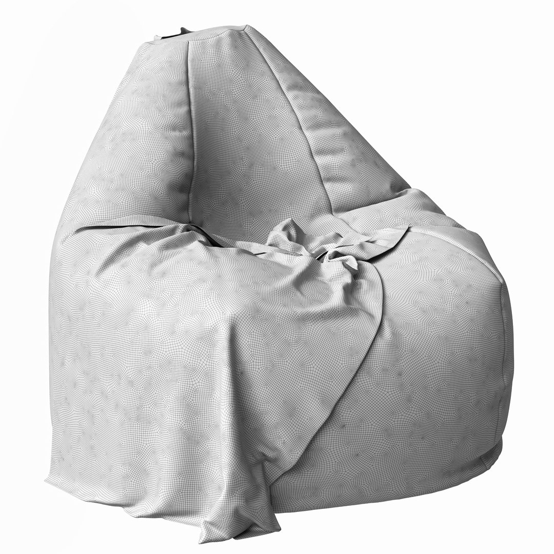 Pouffe Rory Bean Bag 3D Model - TurboSquid 2032801