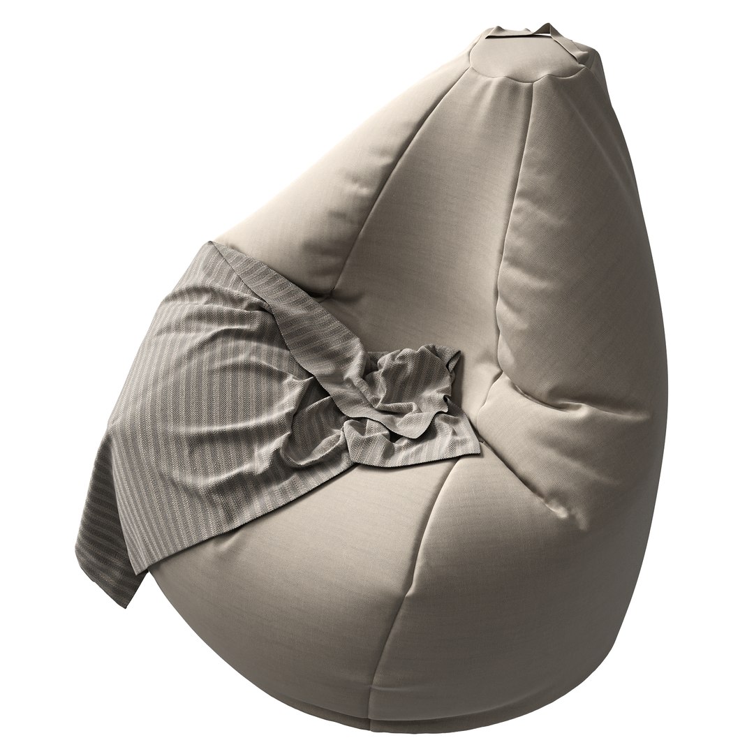 Pouffe Rory Bean Bag 3D Model - TurboSquid 2032801
