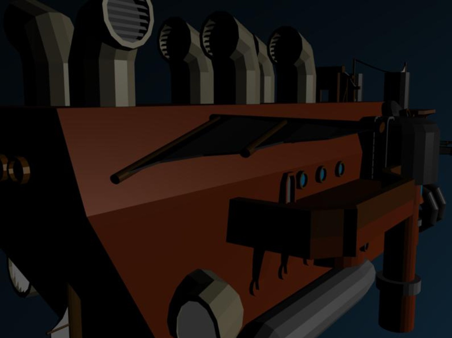 Flyff Steampunk Inspired Ship 3ds