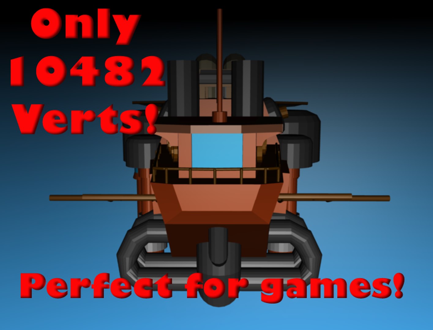 Flyff Steampunk Inspired Ship 3ds