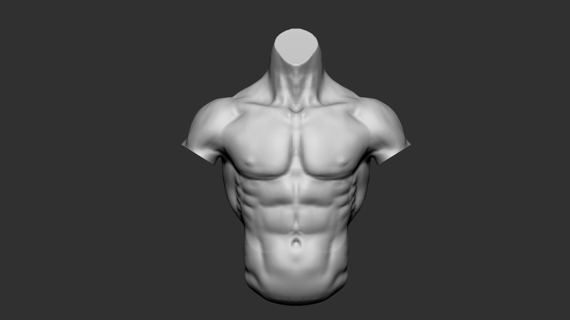 3D Human Muscular Torso - TurboSquid 1694199
