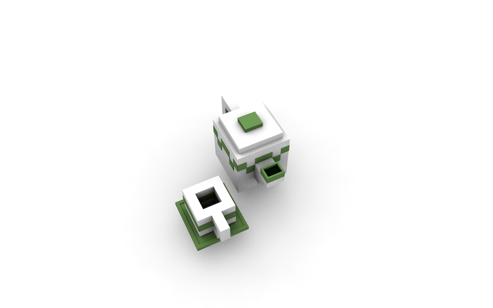 3d Tea Set Minecraft Model