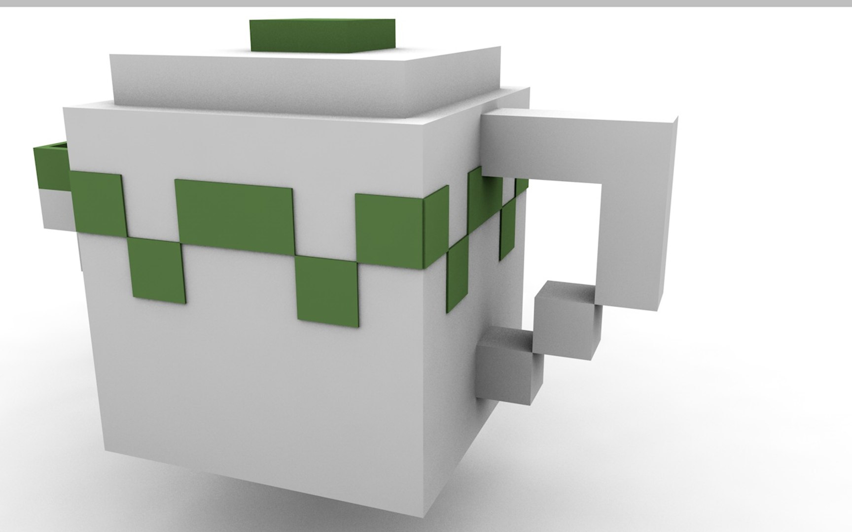 3d Tea Set Minecraft Model