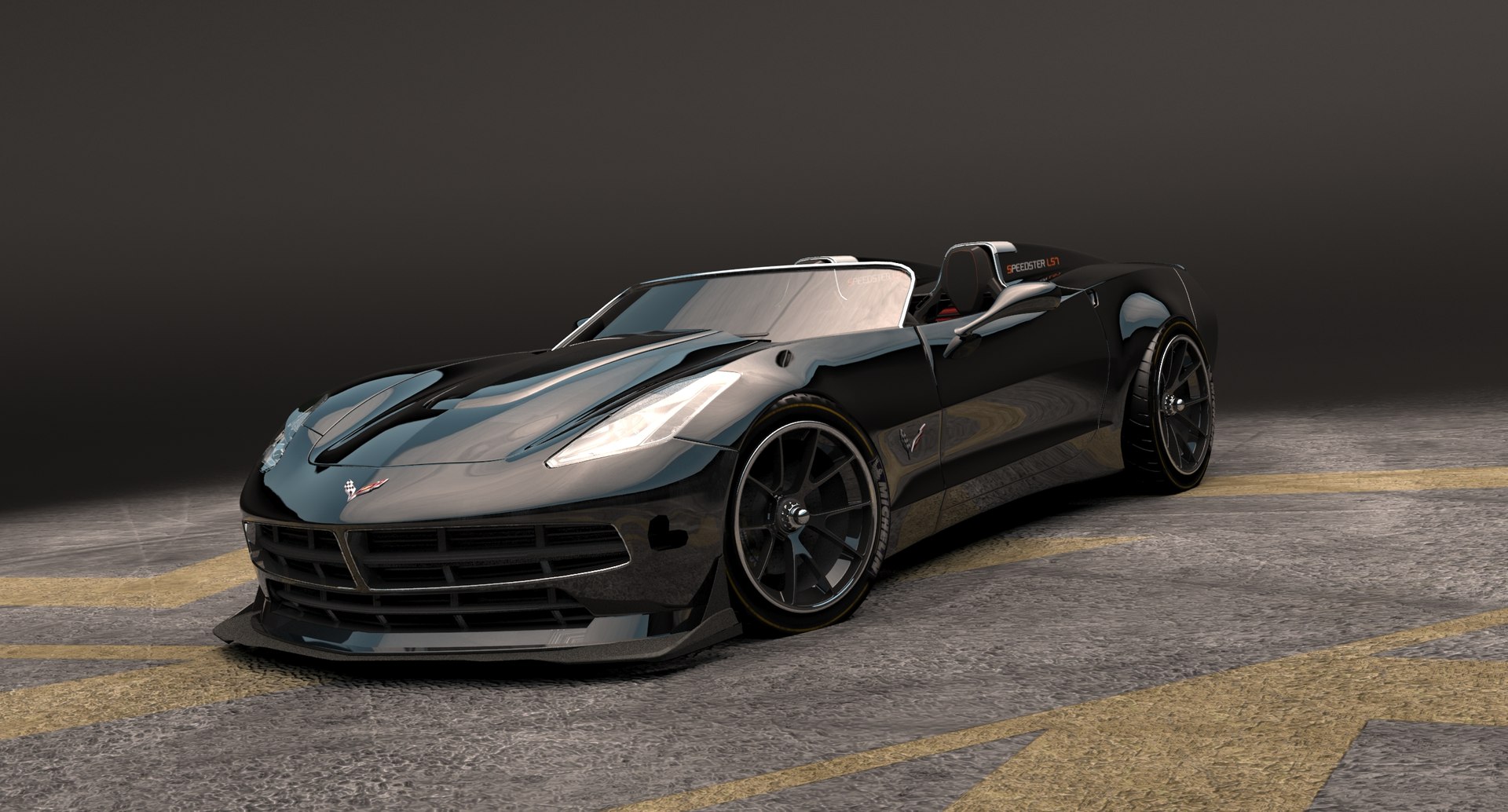 Speedster Open Sports Car 3D Model - TurboSquid 1665369