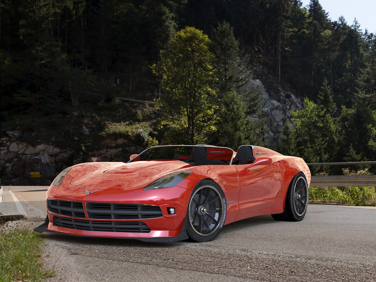 Speedster Open Sports Car 3D Model - TurboSquid 1665369