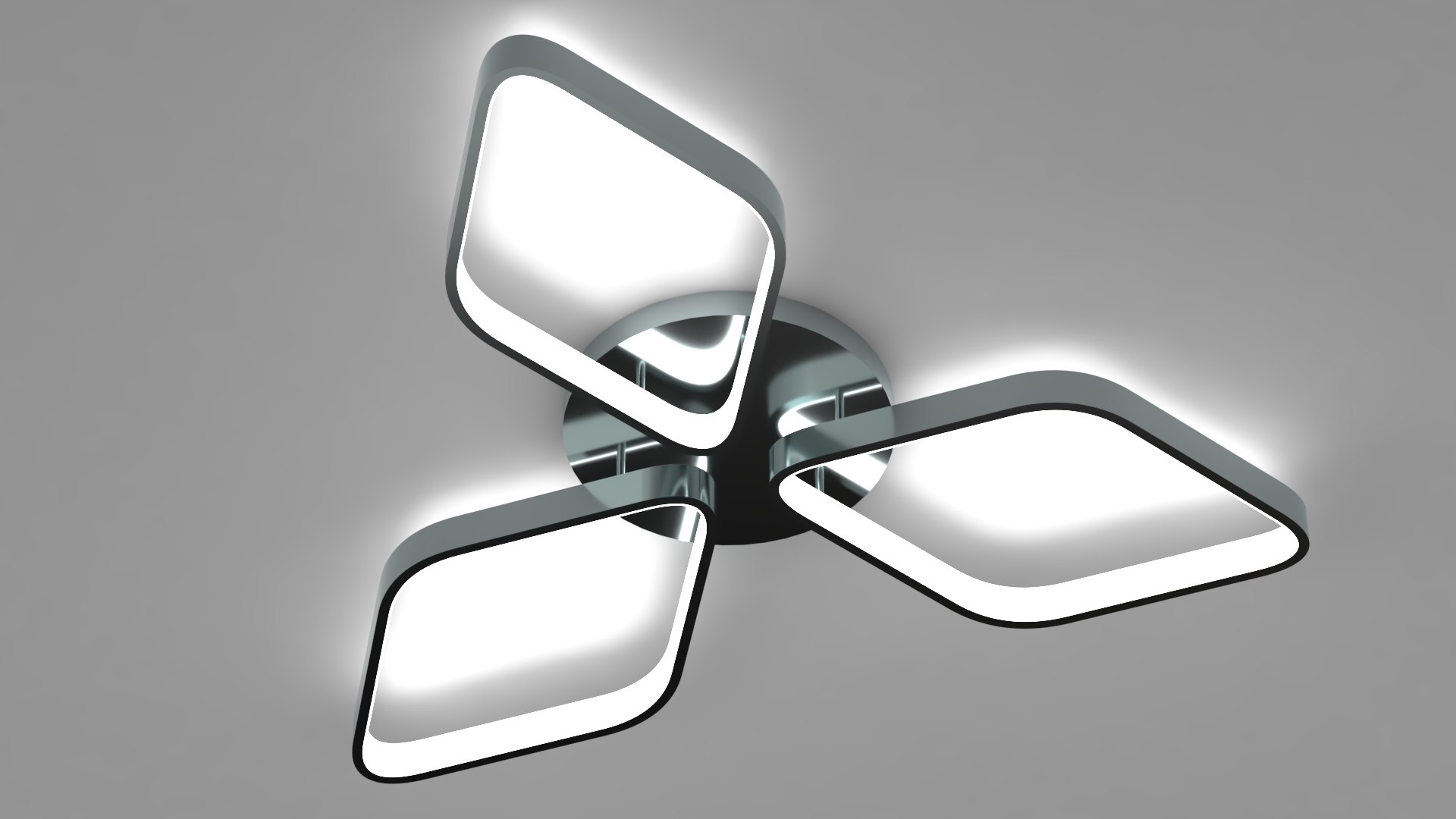 3D Ceiling Light - 3 Diamonds Lamp With LED - TurboSquid 2056219