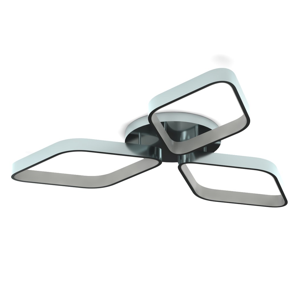 3D Ceiling Light - 3 Diamonds Lamp With LED - TurboSquid 2056219