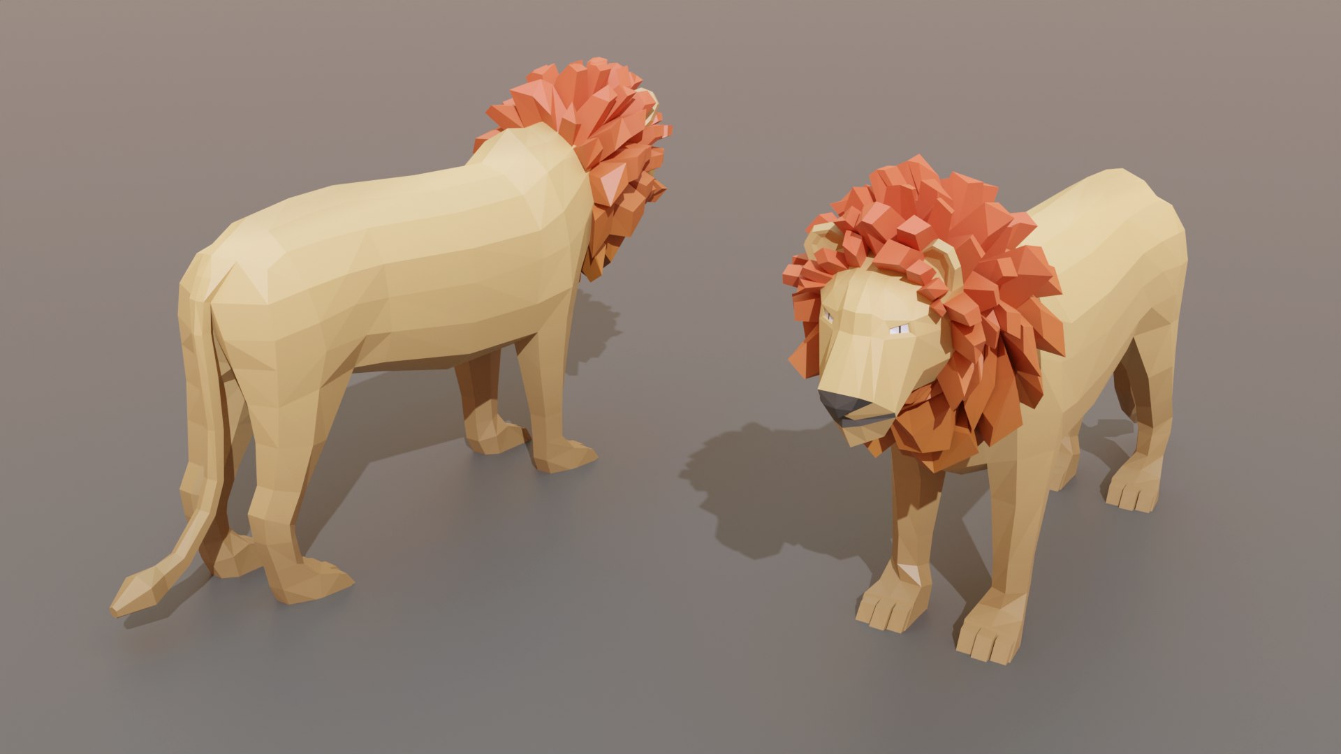 3D Collection Animals Savannah Biome Low Poly Model - TurboSquid 2217186