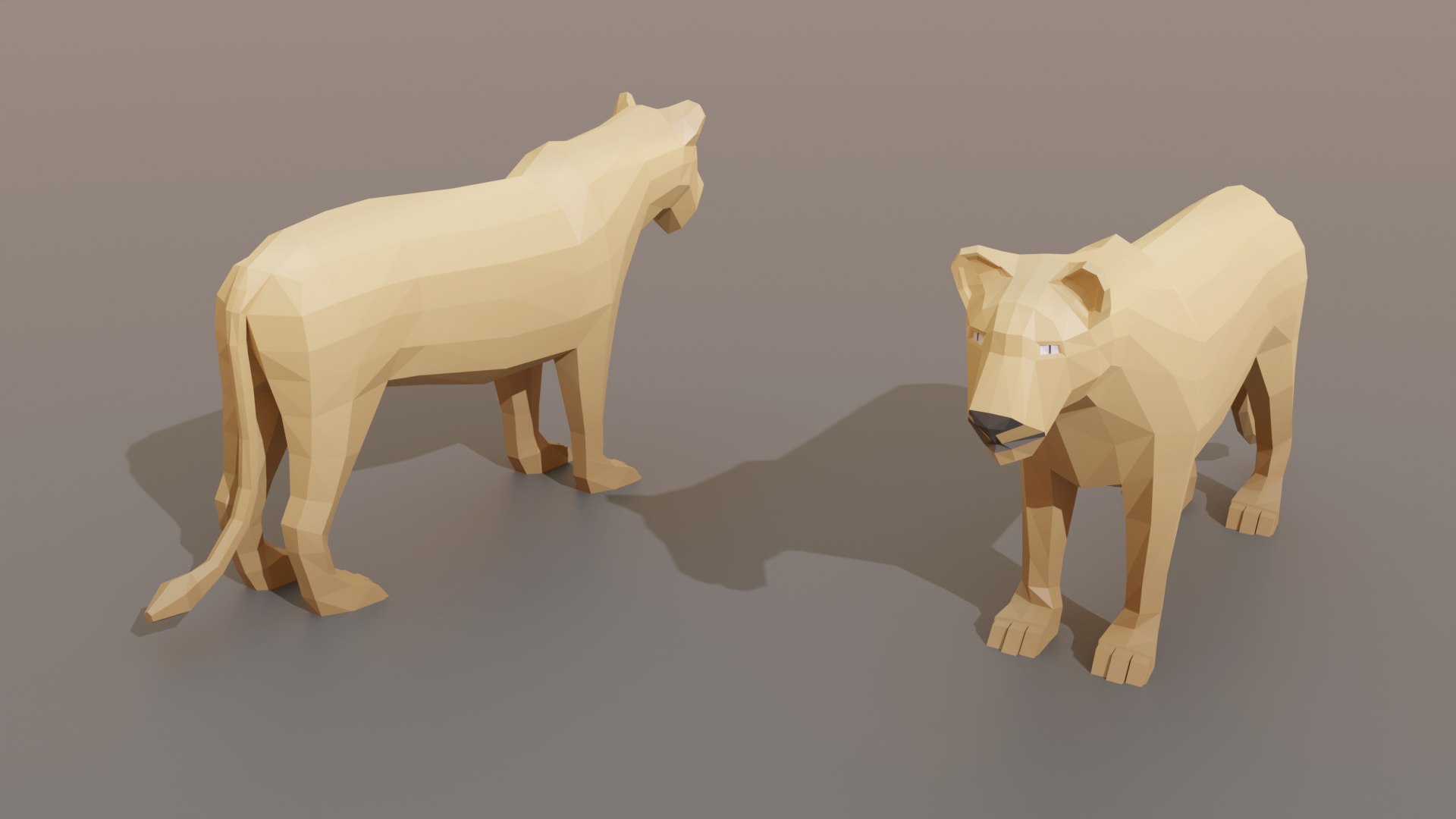3D Collection Animals Savannah Biome Low Poly Model - TurboSquid 2217186