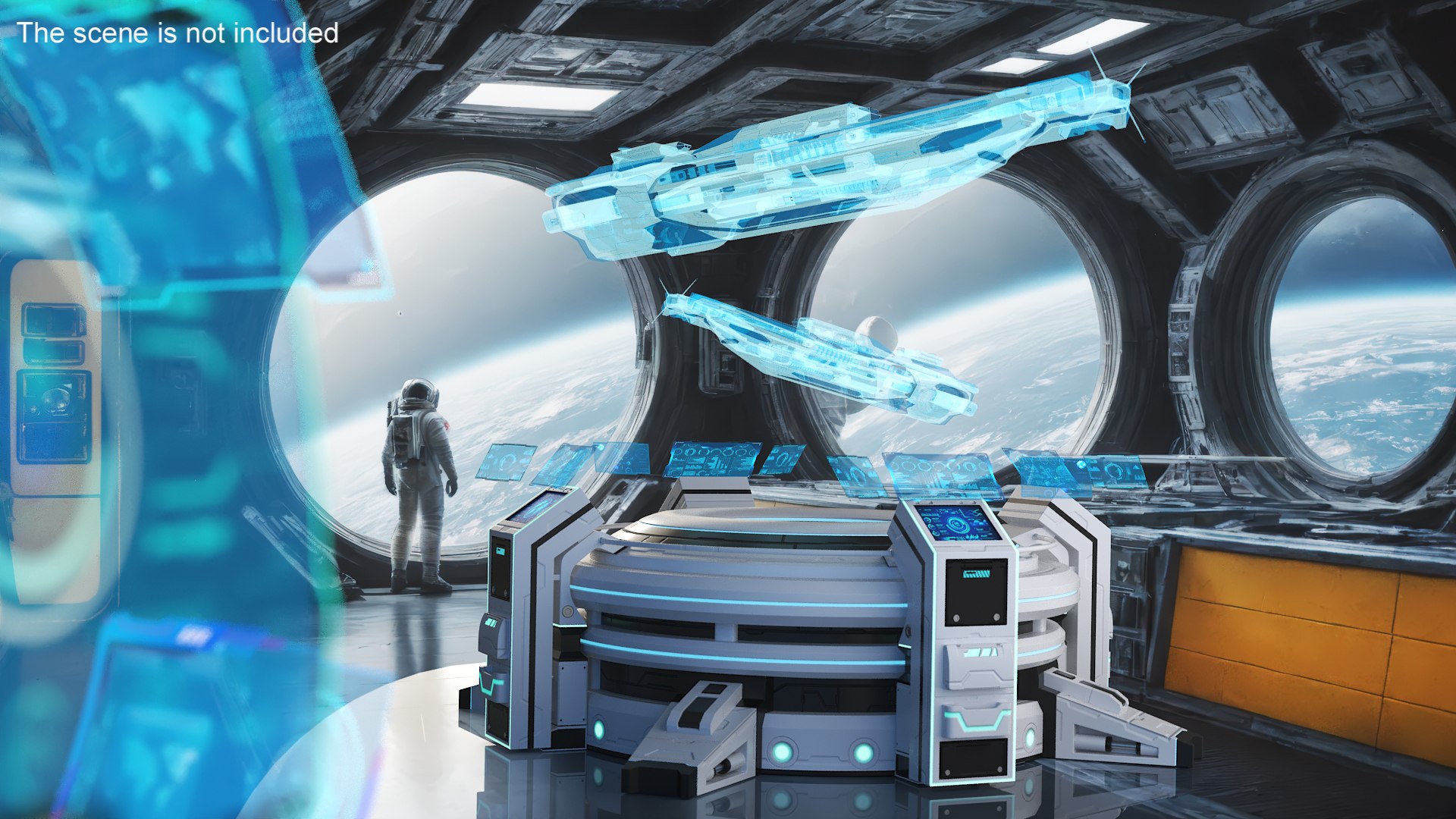 3D Spaceship Hologram Model - TurboSquid 2415911