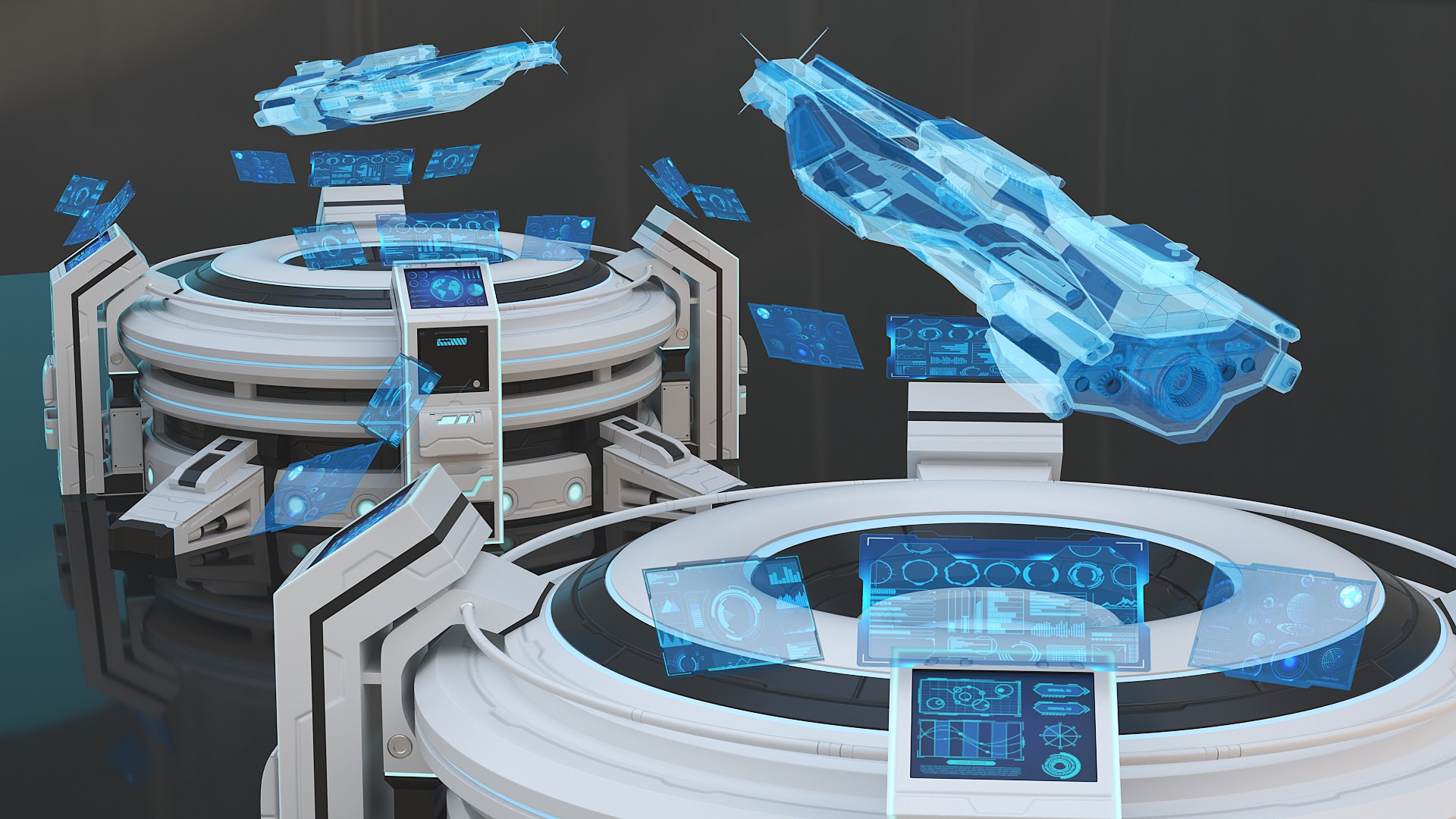 3D Spaceship Hologram Model - TurboSquid 2415911