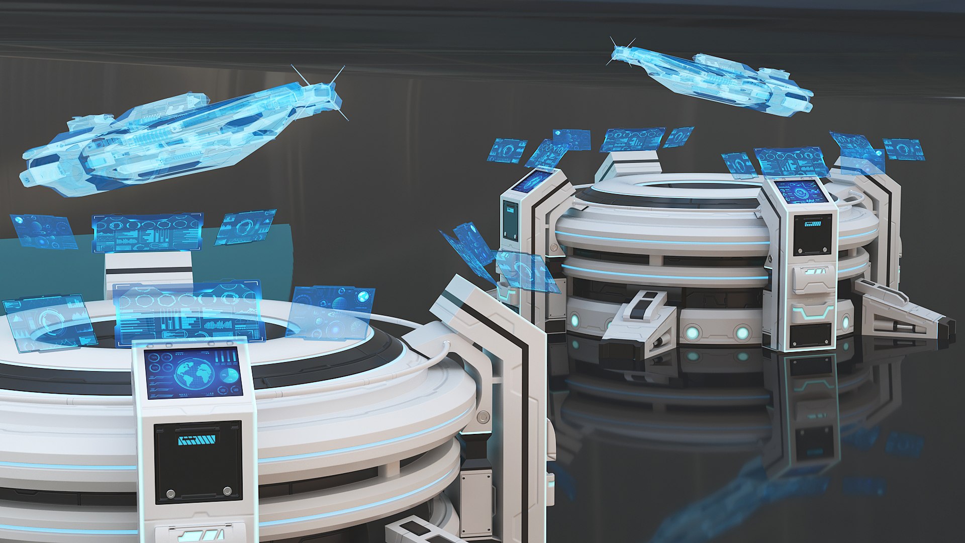 3D Spaceship Hologram Model - TurboSquid 2415911