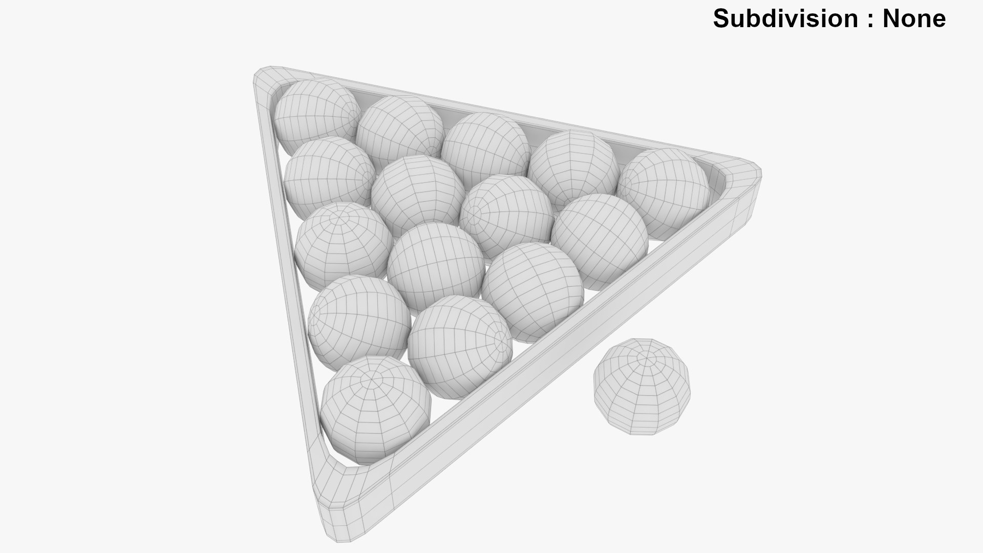 3D Billiard Wooden Rack And Balls - TurboSquid 1740332