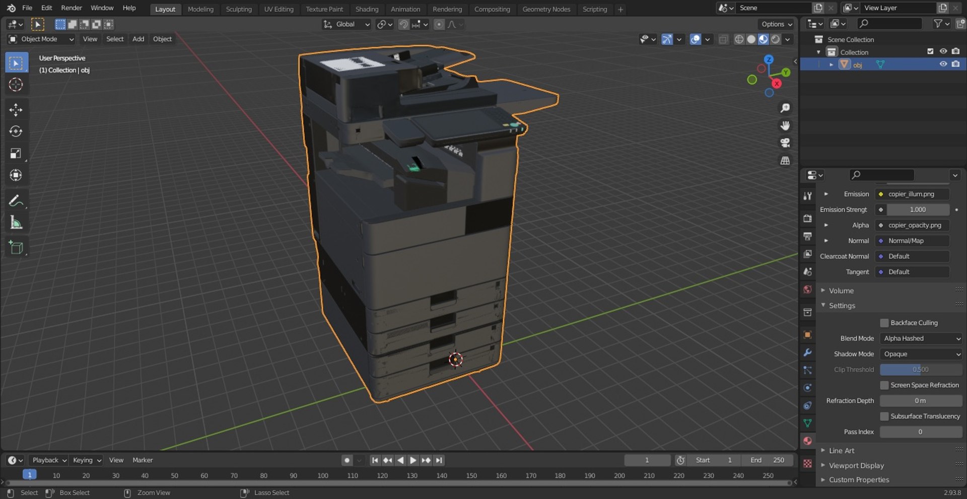 Multifunction Copier Model - TurboSquid 1862494