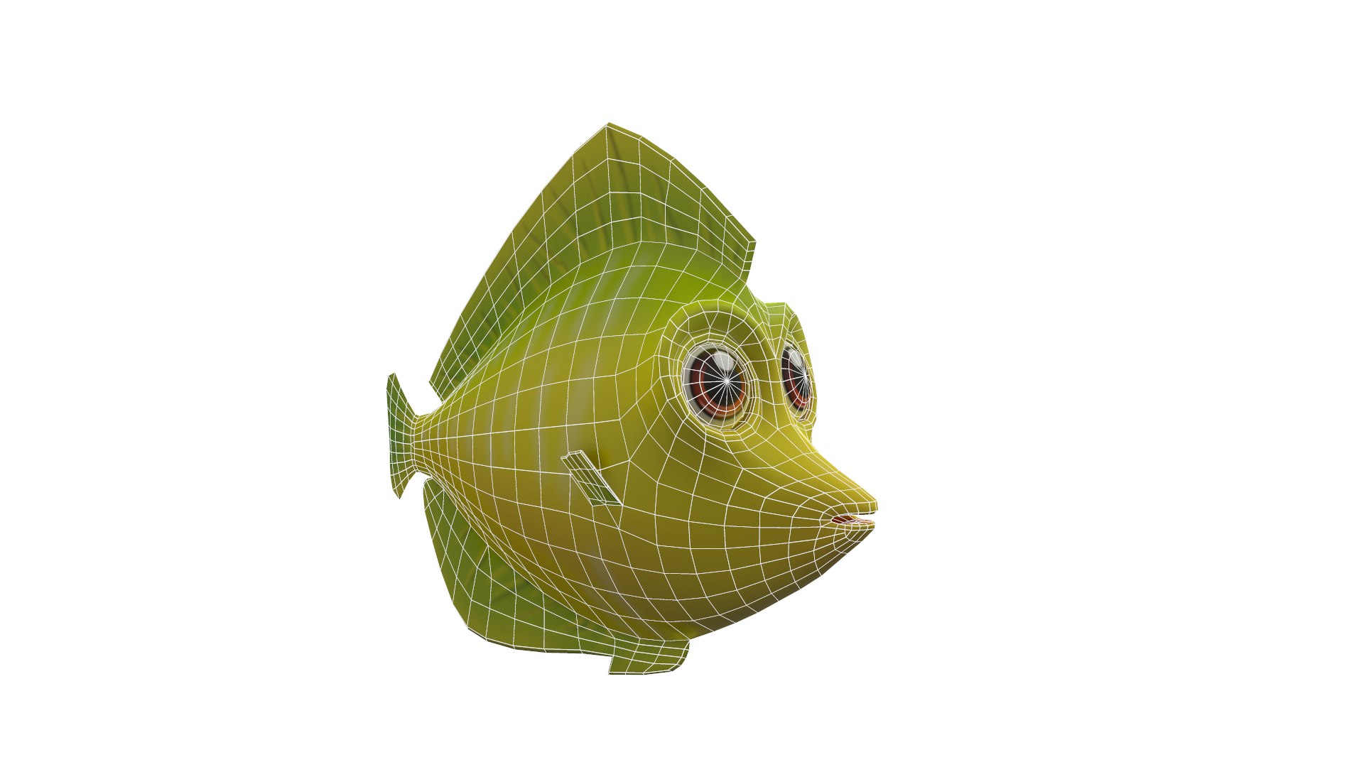3D yellow tang fish toon - TurboSquid 1585523
