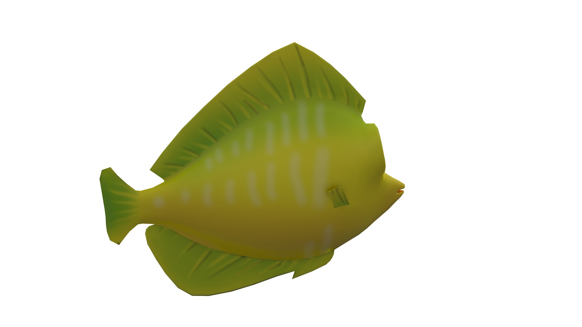 3D yellow tang fish toon - TurboSquid 1585523