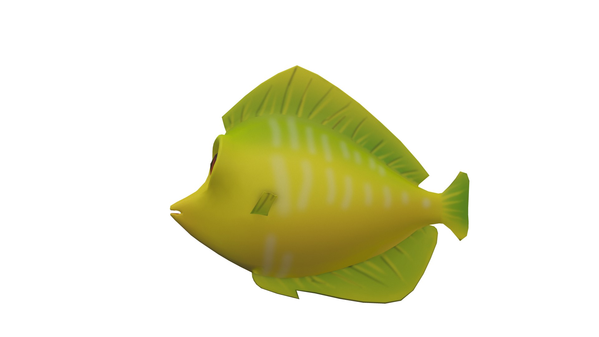 3D yellow tang fish toon - TurboSquid 1585523