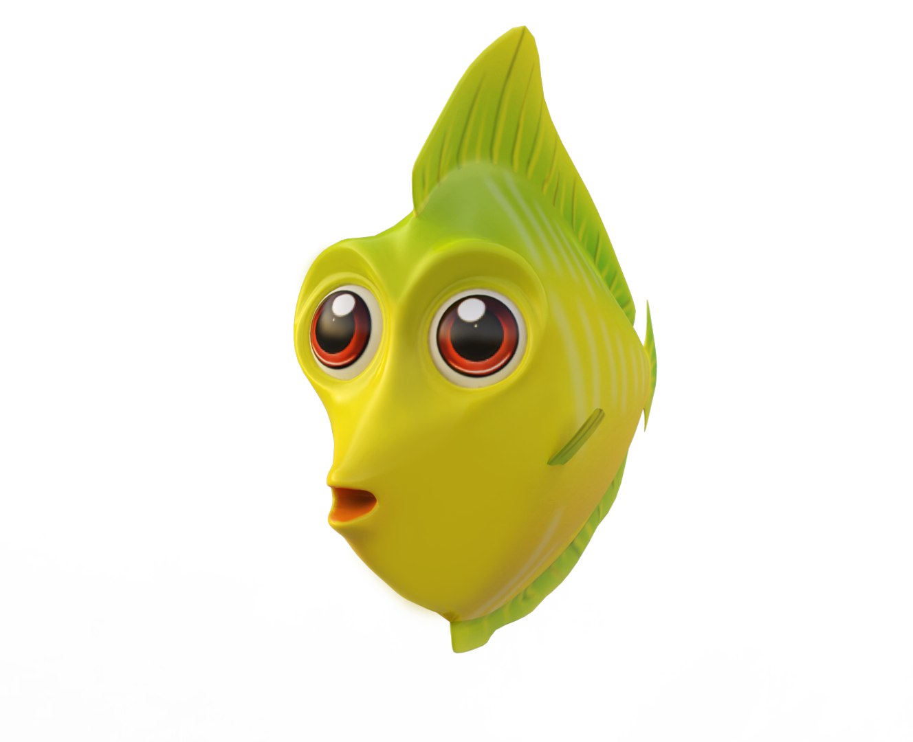 3D yellow tang fish toon - TurboSquid 1585523