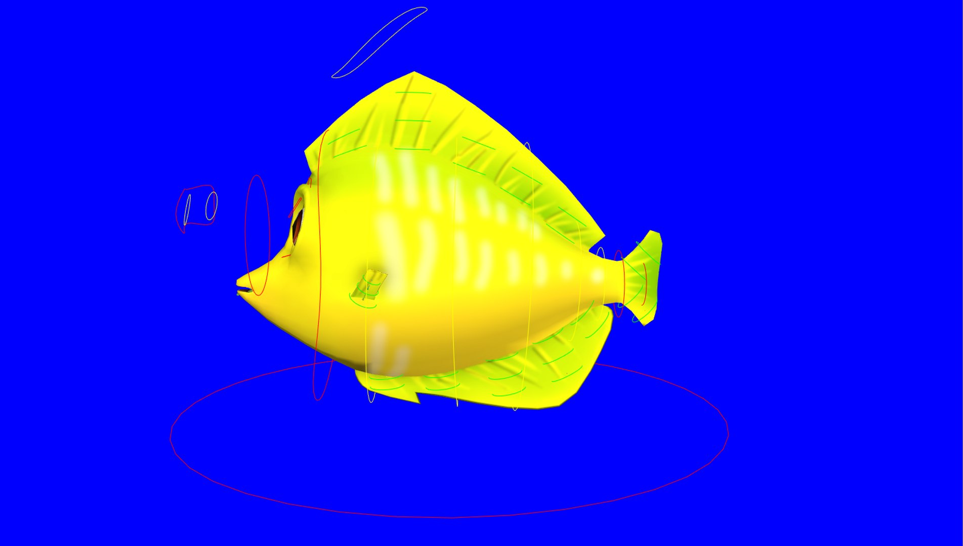 3D yellow tang fish toon - TurboSquid 1585523