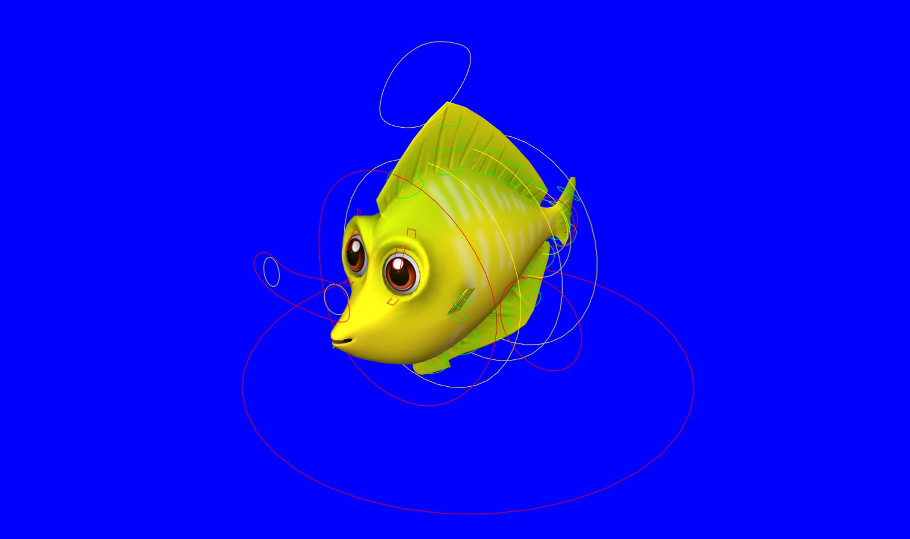 3D yellow tang fish toon - TurboSquid 1585523