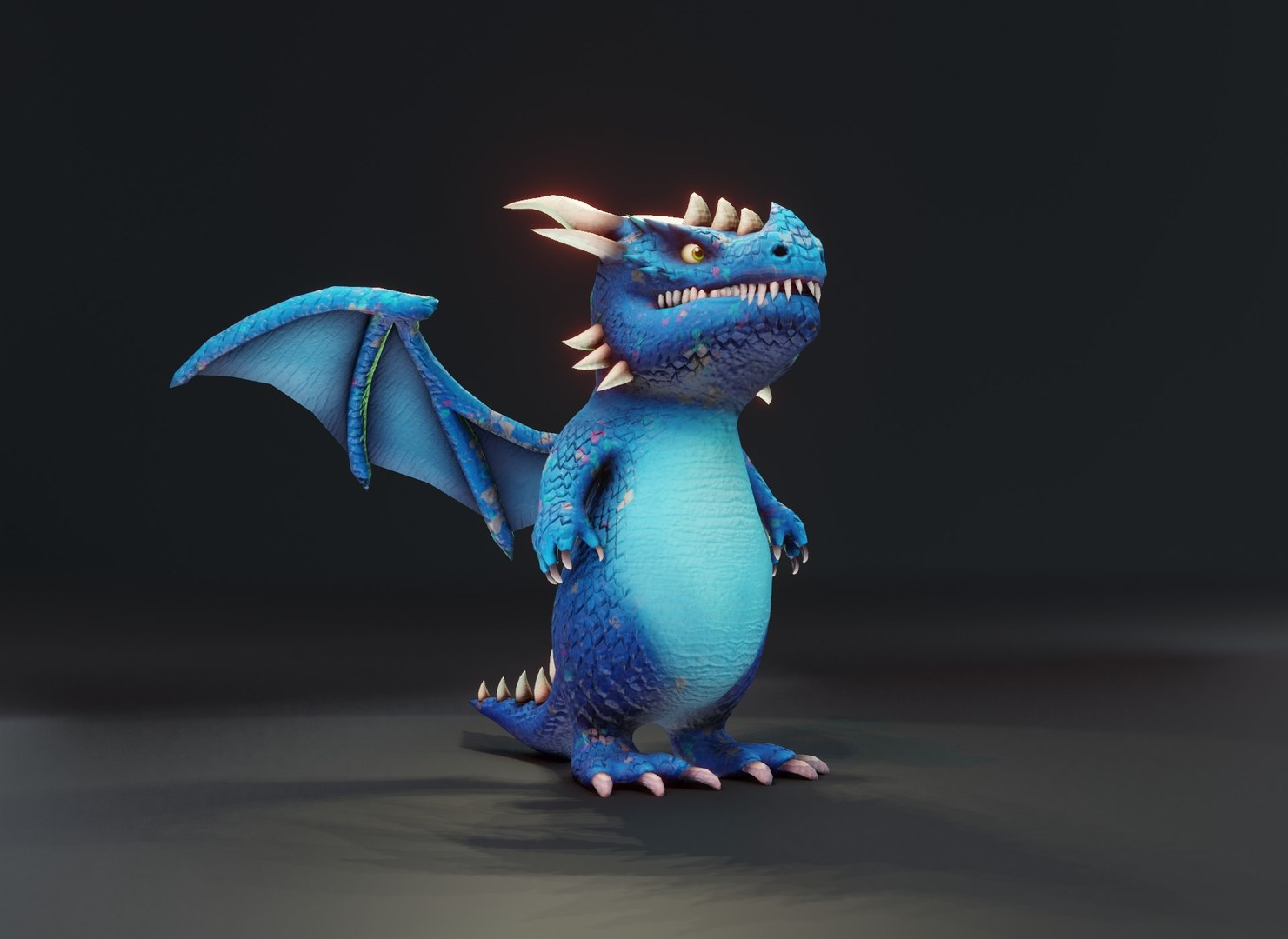 Cartoon Blue Dragon Animated Low-poly 3D Model 3D - TurboSquid 2165812